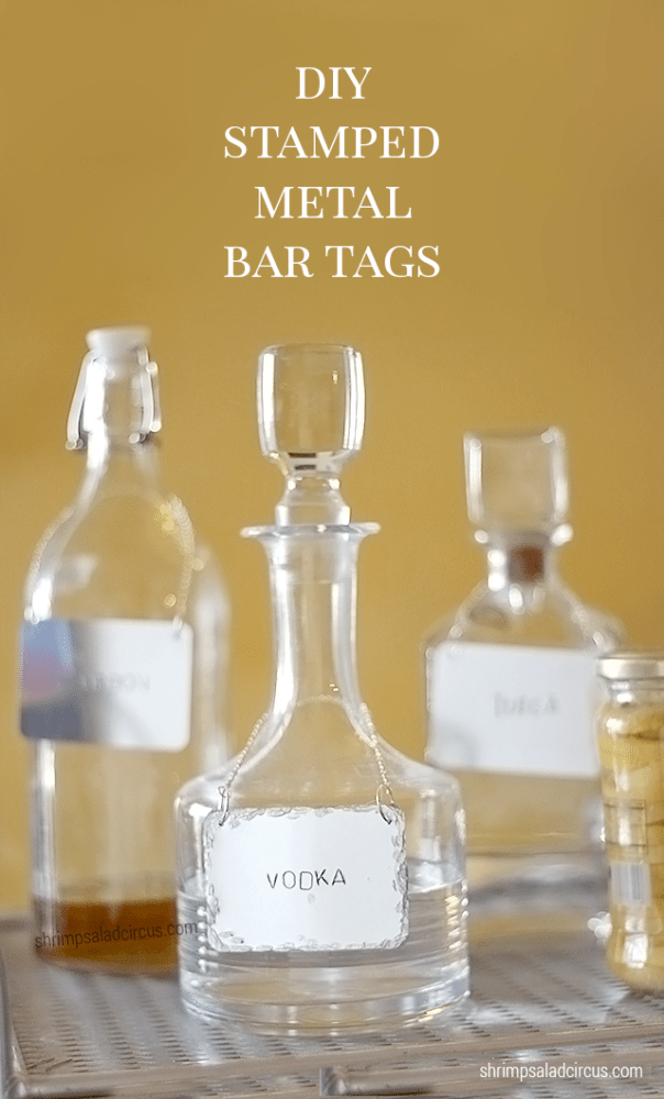 DIY Stamped Metal Bar Tags - Shrimp Salad Circus