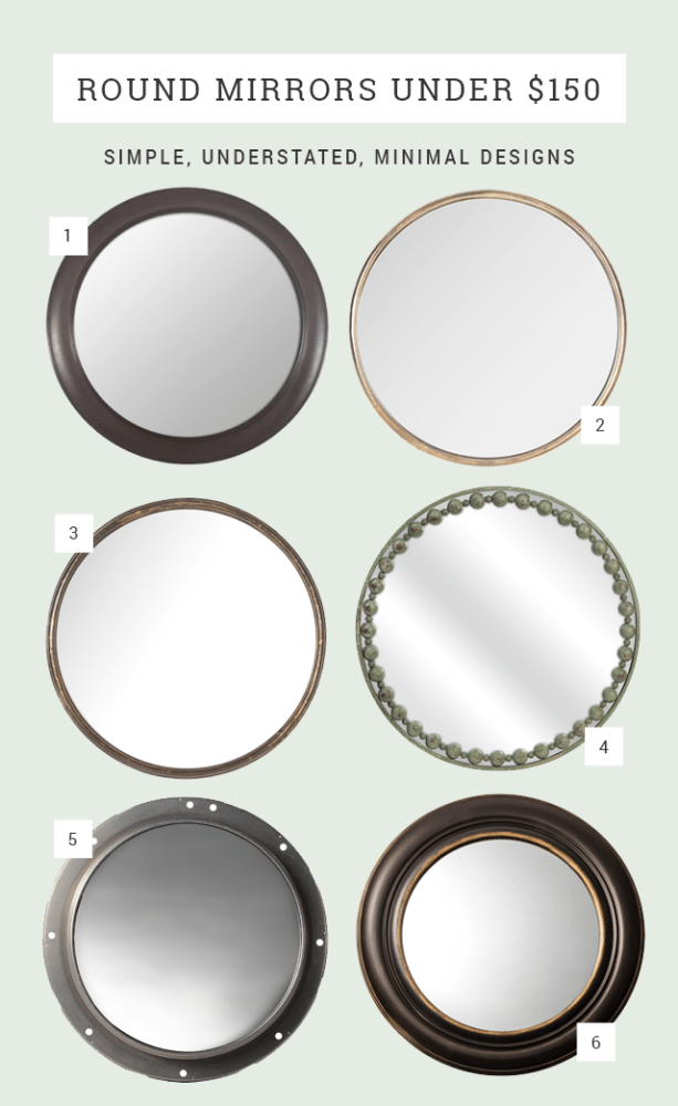 24 Round Mirror Ideas Under $150 - Shrimp Salad Circus