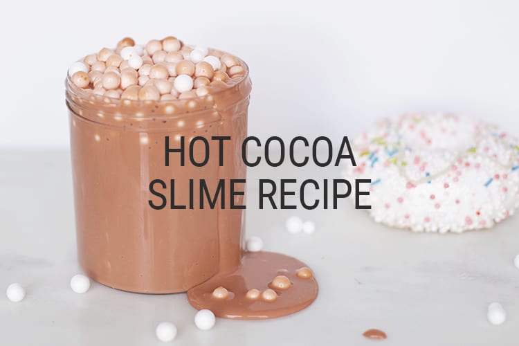 DIY Crunchy Hot Cocoa Slime Recipe with Foam Marshmallows - Shrimp ...