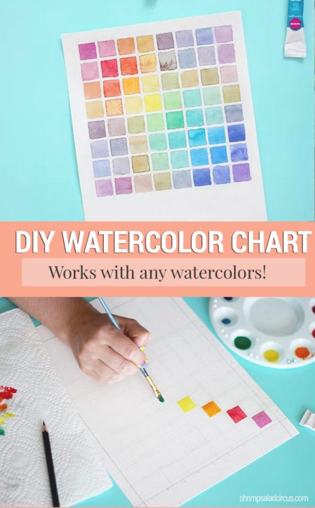 How to Make a Watercolor Chart for Mixing Paint - Shrimp Salad Circus