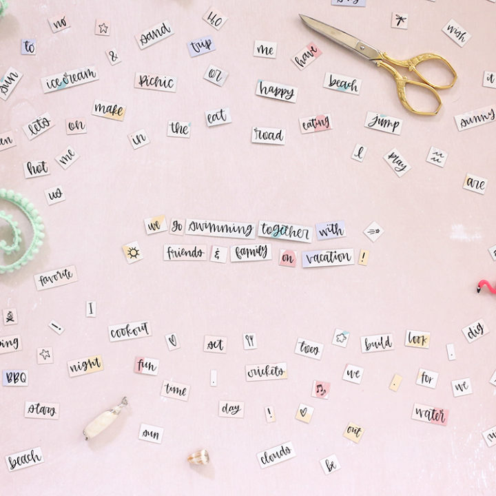 Hand-Lettered Free Printable Magnetic Poetry - Shrimp Salad Circus