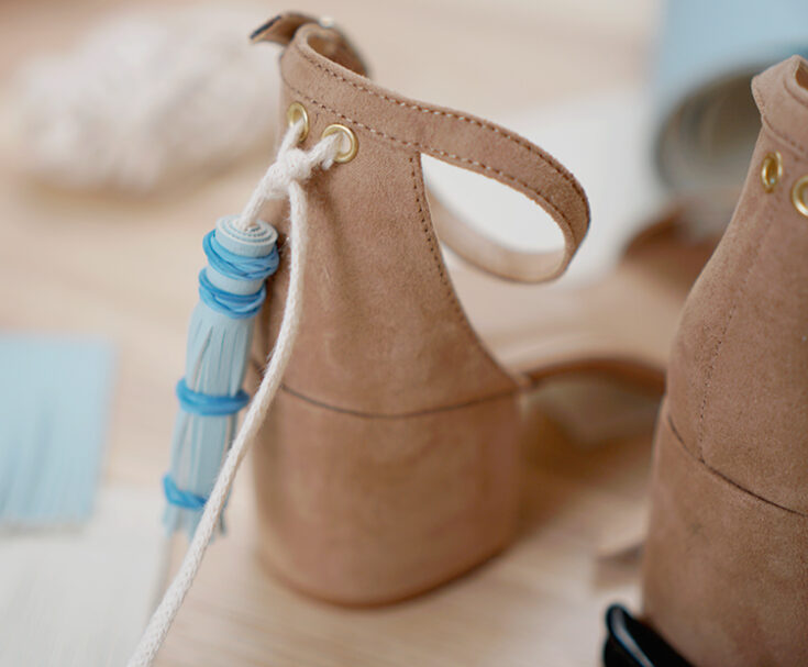 How to Make Faux Leather Tassels for Purses or Shoes - Shrimp Salad Circus
